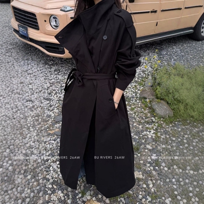 BURIVERS高级感立领长款风衣女