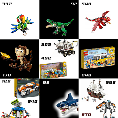 三合一拼插LEGO/乐高积木母婴