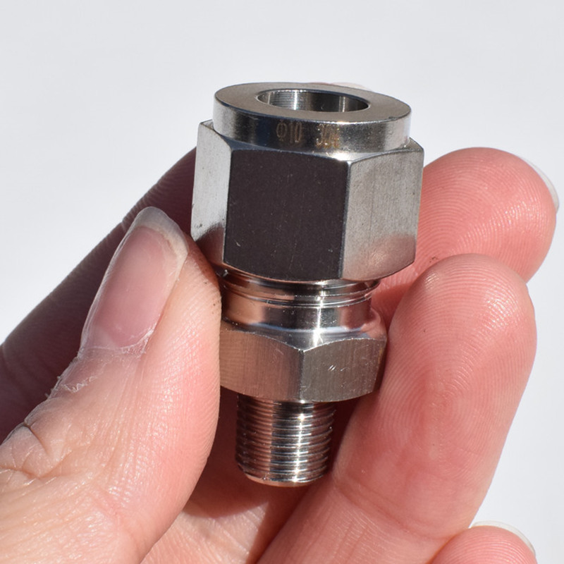 304不锈钢卡套接头双卡套式管接头ZG1/8-Φ4 1/2 1/4 3/8 Φ3 10_虎窝淘