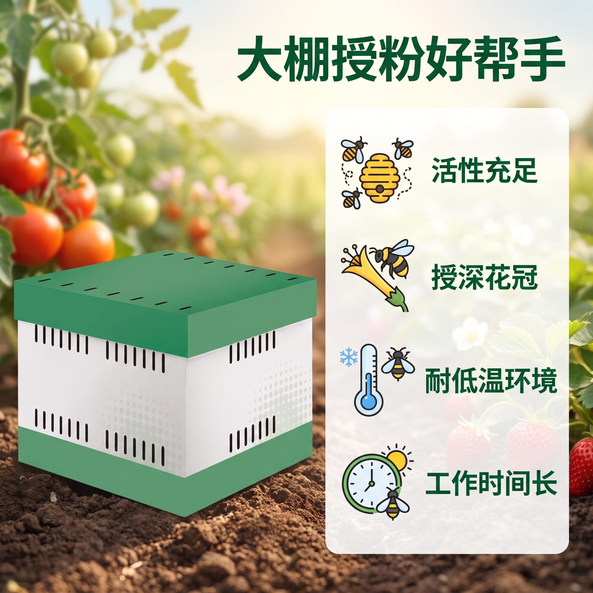 大棚授粉熊蜂保活包授深花冠耐低温环境工作长蜂具活性充足