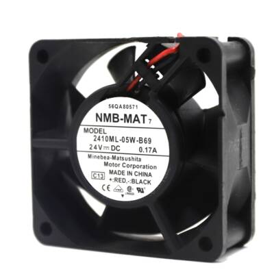 日本NMB 2410ML-05W-B69 6025 24V 0.17A 变频器散热滚珠风扇