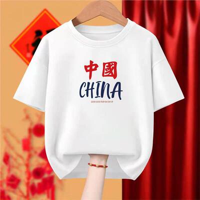 中国字样T恤学生班服国潮男女短袖毕业文化衫diylogo