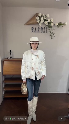 欧洲站2025冬新时尚圆领盘扣刺绣提花国风羽绒服外套女上衣88205