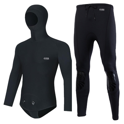 Gull mantis3MM加厚潜水服湿衣男分体连帽保暖防寒专业深潜水衣女