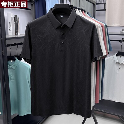 鄂尔多斯市2026夏新款桑蚕丝冰丝男士短袖t恤衫休闲时尚t恤