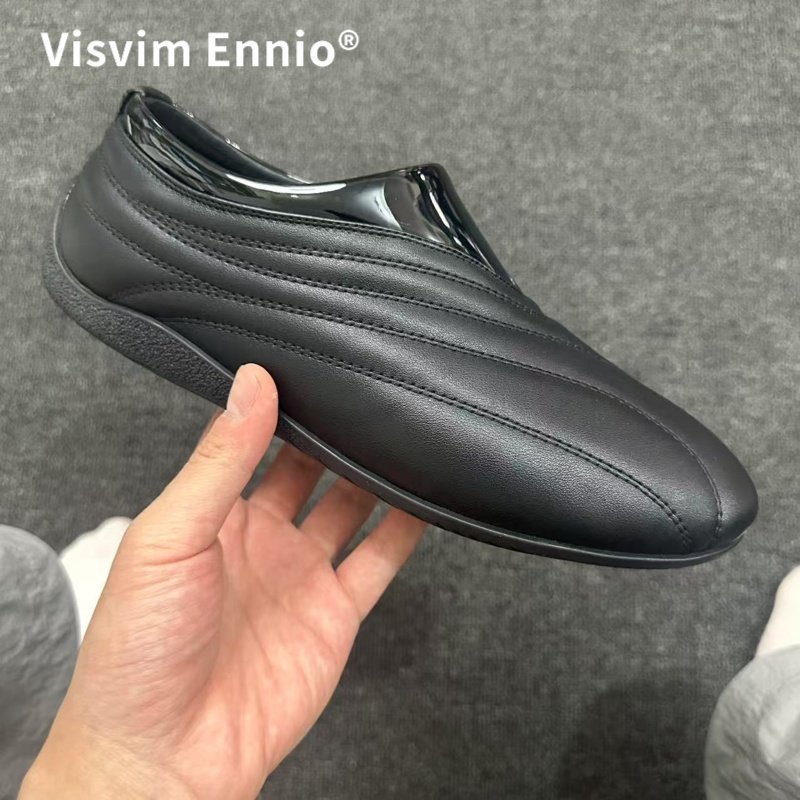 VISVIM ENNIO懒人德训鞋时尚赛车鞋运动休闲英伦风百搭一脚蹬皮鞋