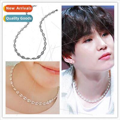 Bangtan Boys Group SUGA Min Minqi Bracelet Titanium Steel Me