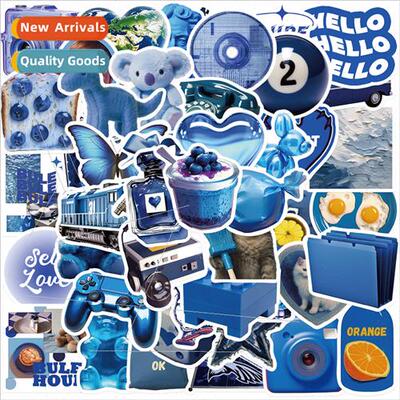 50 deep blue INS  graffiti stickers personalized decorative