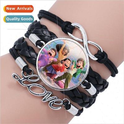 turning red cartoon image time gemstone multi-layer bracelet