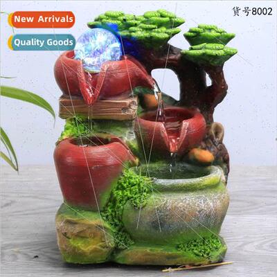 Mini desktop creative wigwam water wheel crafts resin openin