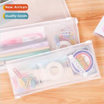 Non-marking  pen bag EVA transparent white zipper stationery