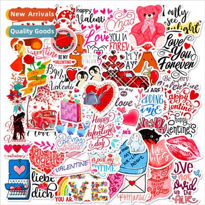 50 Valentines Day stickers Sweet Valentines Day series ins