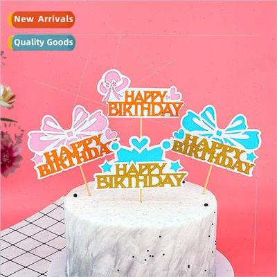 Baking Birthday Cake Decorative Ornament Three-dimensional I