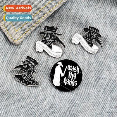 Personalized Creative Alloy Brooch Ravenous Enamel Collar La