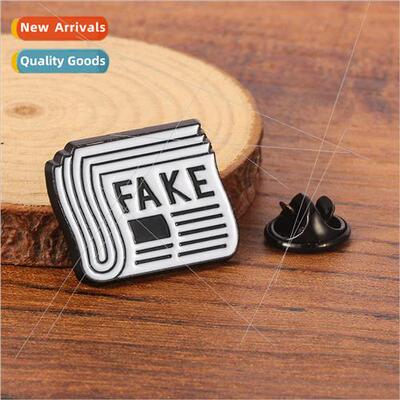 New st Brooch Jewelry Newspaper Brooch Creative Hundred Lett