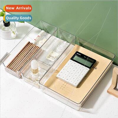 Transparent desktop drawer organizer box divider kitchen tab