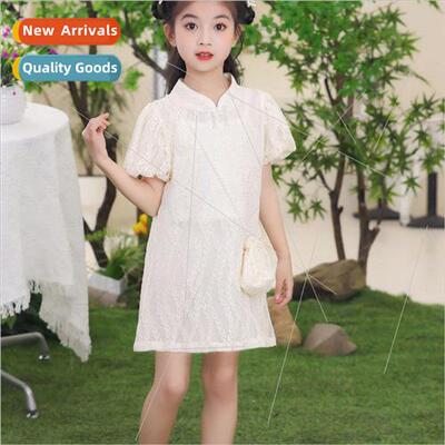 Girls cheongsam dress summer 2023 new childrens clothing Yan
