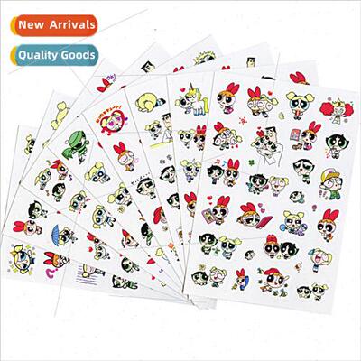 Powerpuff Girls handbook stickers U.S. anime personality gra