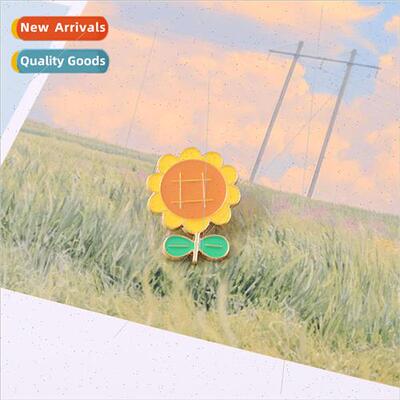 Sunflower Brooch Bag Pin Sweater Lapel Pin Scarf Clasp Metal