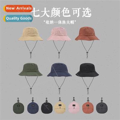 Waterproof fishermans cap can be stowed bag basin hat summer