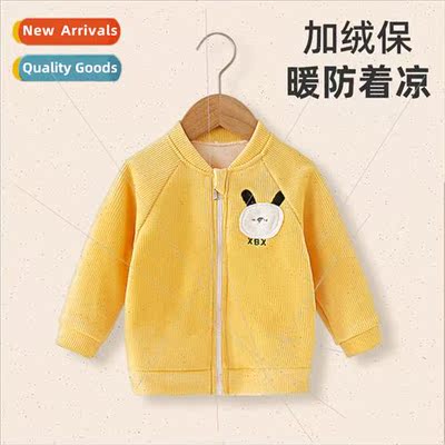 Baby warm tops fall and winter baby padded cardigan fall jac