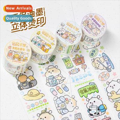 Hamster Chitose cartoon animal handbook and paper tape three