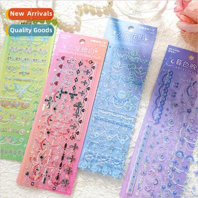 Embossed hot stamping flat stickers Romantic Ginyu Series Ko
