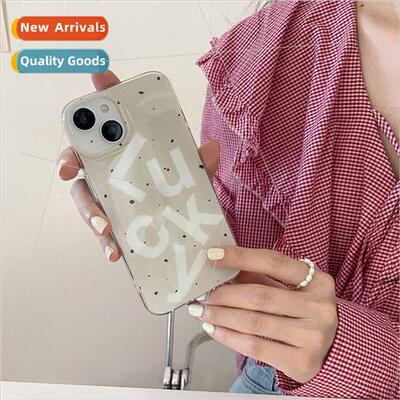 Simple letters Lucky 适用 Apple 12/13 cases 14ProMax niche f