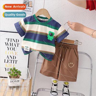 Section luminous spaceman childrens short-sleeved two-piece