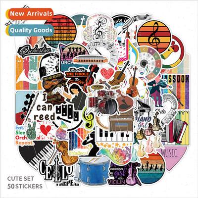 50 Orchestral Musical Instruments Doodle s ggage Fridge Cell