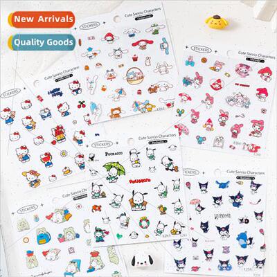 Cartoon mini transparent waterproof pvc stickers diy handboo