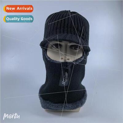 New hat mens winter padded thickened wool cap warm windproof
