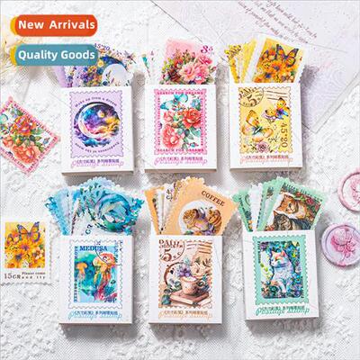 Day PET Stickers Square inch color paper series seashell lig