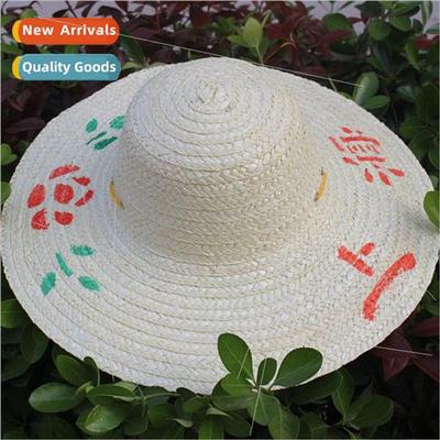 Bleached farmers straw hat summer men and women Shanghai flo