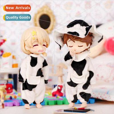 waifu cute cow pajamas 12 points vegan wearable bjd doll clo