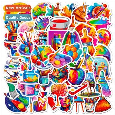 50 pcs of art painting stickers oil painting SHEIN new art f