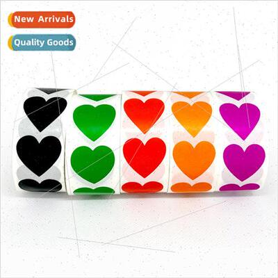 Blank heart stickers self-adhesive rolls of heart-shaped sti
