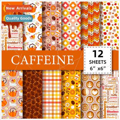 12pcs/pack orange pattern cute wind handbook material paper