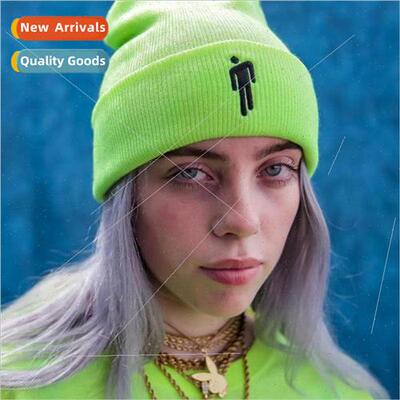 Star Billie Eilish Knitted Hat Woolen Hat Mens and Womens Pu