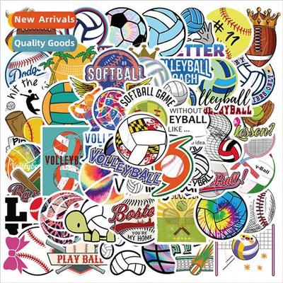 50 pcs ball football soccer basketball rugby stickers doodle