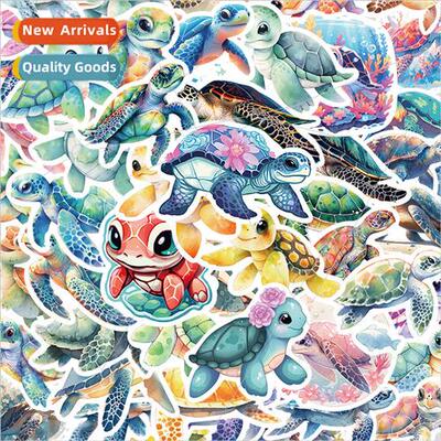 50 Pieces-Cartoon Marine Animals Turtle Graffiti Stickers Gu