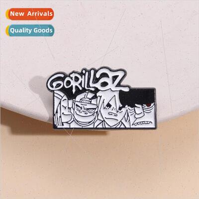 Creative Gorillaz rock band commemorative metal pin personal