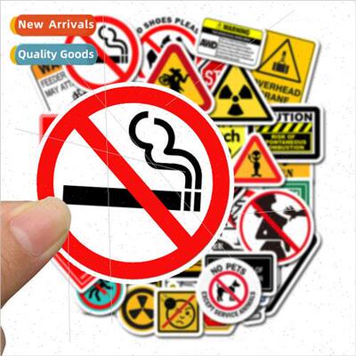 50 warning signs graffiti stickers personalized decorative t