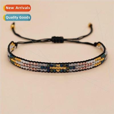 Personalized Ins Colorful Rice Beads Cross Mosaic Handmade B