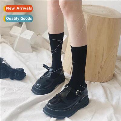 Thin section of Japanese jk socks women black velvet short s