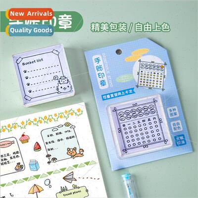 Kids Handbook Stamp Set DIY Travel Date Time Daily Planner S