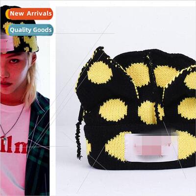 straykids  Longfu FELIX cat ears hat knitted hat cute wool h