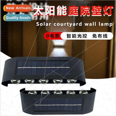 Solar wall light outdoor waterproof eave light garden fence