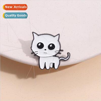 The new cute cat cartoon animal badge niche design high-grad