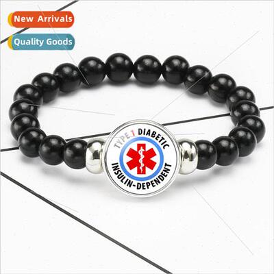 Diabetic Warning Beaded Stch Bracelet Diabetic Star of fe Br